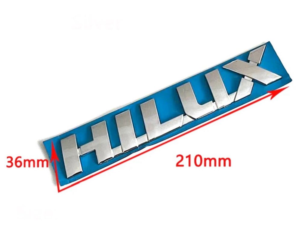 "Hilux" emblem til Toyota Hilux 2015-2021 modell - Bildeler til Lave Priser